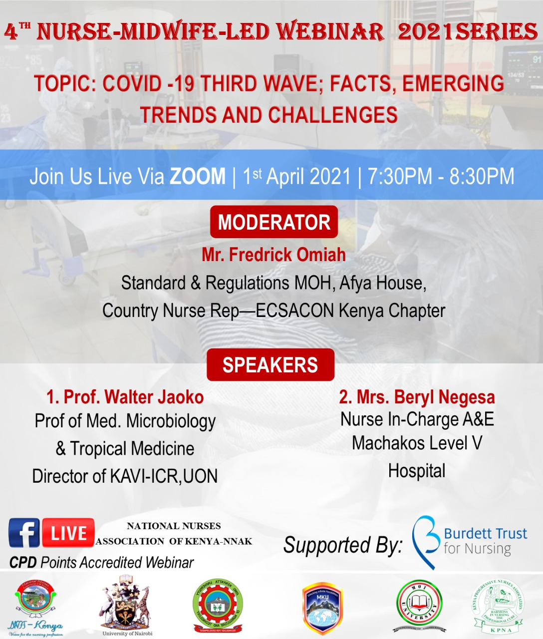 WEBINAR: COVID -19 Third wave; Facts, emerging trends and challenges | Department of Nursing ...